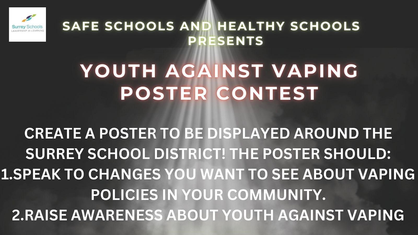 Students: Submit your designs for the Youth Against Vaping poster ...