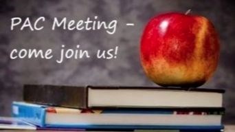 PAC Meeting tomorrow - Wednesday, November 5th - 9:00 am
