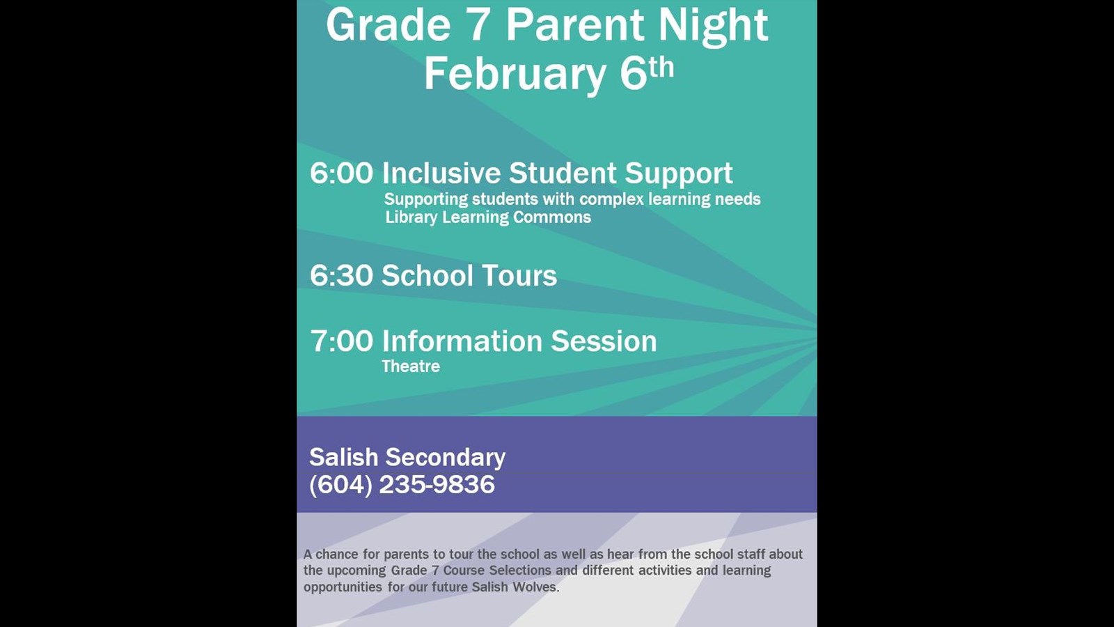 Grade 7 Parent Night