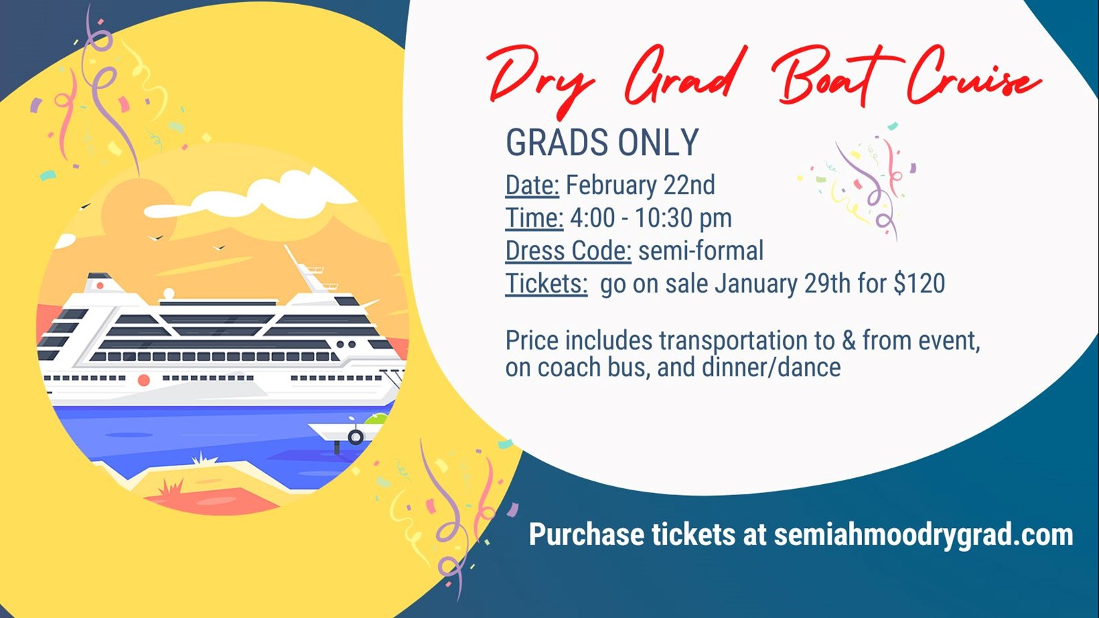 Dry Grad Boat Cruise