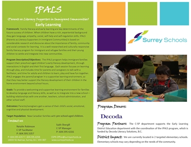 IPALs begins Monday, January 9th at 9:00 am at the Annex